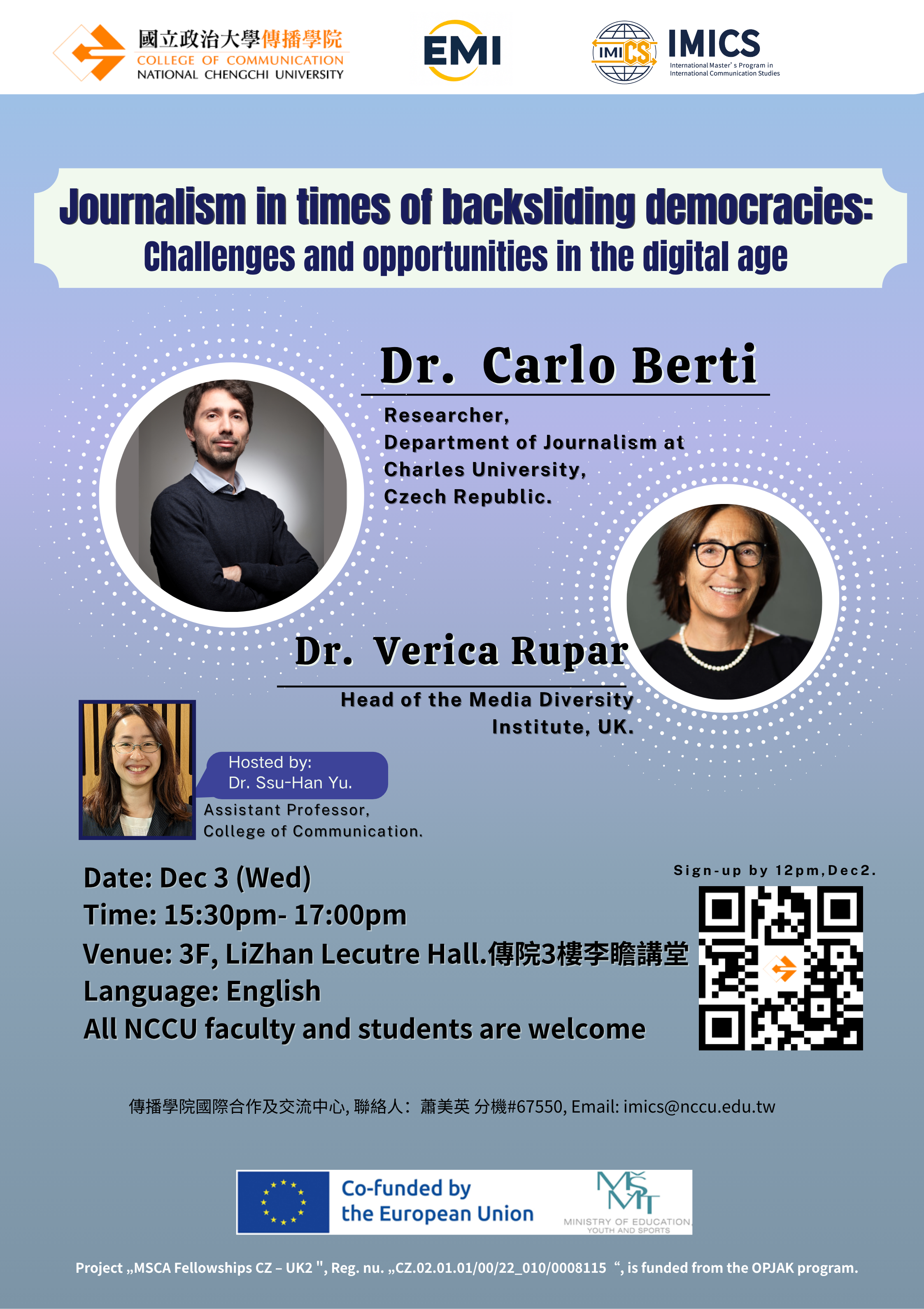 【3 Dec Talk】Journalism in times of backsliding democracies: challenges ...